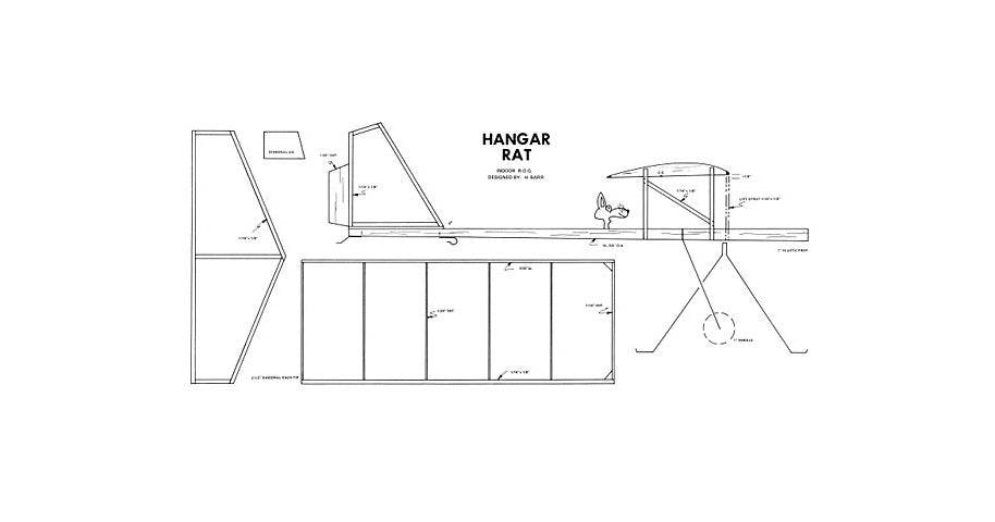Hangar Rat Indoor FF rubber powered model – JR Airsail