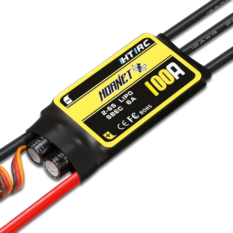 Hornet 100A. Aircraft ESC, Burst 120/100A 2-6Lipo 5-18NC 5v/6A BEC 73g ...